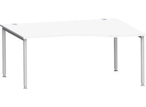4250510840757 - Genius Freiformschreibtisch MODENA FLEX Ansatz rechts B 1800 mm weiß