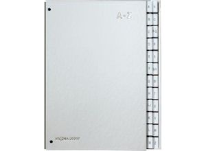 4013951011328 - Pagna - Pultordner din A4 a-z Karton Papier laminiert silber 24 Fächer