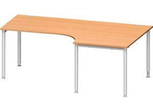 4250510840924 - Genius Winkelschreibtisch MODENA FLEX 90° Ansatz rechts B 2000 mm Buche
