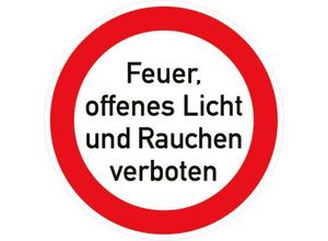 4060081000944 - Folie Feuer offenes Licht und Rauchen verboten 5 Stück