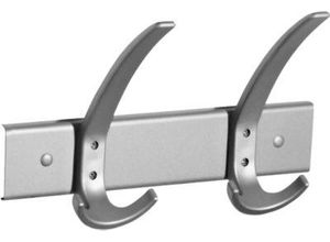 4044917415607 - Garderobenleiste 260 mm breit 2 x 3fach-Haken