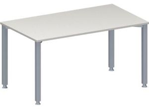 4251898814491 - Genius Konferenztisch MODENA FLEX Rechteck 4-Fuß Quadratrohr B 1400 x T 800 x H 720-840 mm lichtgrau weißaluminium RAL 9006