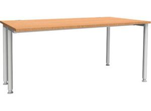 4250510840375 - Genius Schreibtisch MODENA FLEX Breite 1600 mm einseitig verkürzt Buche
