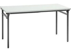 8697837511469 - Klapptisch stabiles 4-Fußgestell mit Spezial-Klappbeschlag B 1200 x T 800 x H 725 mm lichtgrau lichtgrau