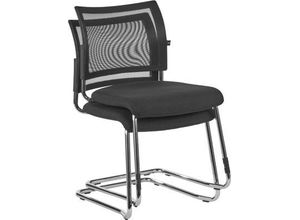4014296458816 - Freischwinger SEAT POINT Netz ohne Armlehnen stapelbar im 2er-Set schwarz