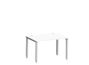 4250510841709 - Schreibtisch MODENA FLEX Rechteck 4-Fuß Quadratrohr B 1200 x T 800 x H 720-820 mm weiß weißaluminium