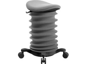 4067976017513 - Hocker SITNESS 4D ergonomisch aktives Sitzen gepolsterter Sattelsitz höhenverstellbar um 360° drehbar Tragegriff Rollen schwarz grau