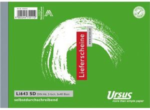 9002244705209 - Ursus Style Lieferscheinbuch LI643SD A6 quer 3x40 Blatt selbstdurchschreibend