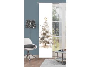 4056751544849 - Schiebegardine HOME WOHNIDEEN CHRISTMAS TREE beige (natur) B60cm H245cm Polyester Gardinen Schiebewand Dekostoff Digitaldruck