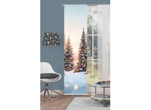 4056751544856 - Schiebegardine HOME WOHNIDEEN SCHNEETANNEN natur B60cm H245cm Polyester Gardinen Schiebewand Dekostoff Digitaldruck