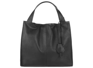 4260405124503 - Shopper CLUTY Damen Gr B H T 40cm x 40cm x 12cm onesize schwarz Leder gemustert Taschen echt Leder Made in Italy