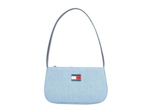 8720638753810 - Umhängetasche TOMMY JEANS TJW ESS MUST SHOULDER BAG DENIM Damen Gr B H T 22cm x 12cm x 4cm blau (jeansfarben) Baumwolle Lederimitat Taschen Damen Henkeltasche Schultertasche Mini Bag im Jeanslook