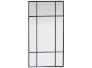 9010985092571 - Wandspiegel  Schwarz  Metall Glas Holzwerkstoff  rechteckig  90x180x3 cm  Reach Bsci  senkrecht und waagrecht montierbar  Spiegel