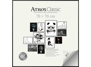 4053147974976 - Bilderrahmen Athos Classic+  Schwarz  Metall Kunststoff Papier Holzwerkstoff  quadratisch  70x70x18 cm  Bilder und Zubehör Bilderrahmen