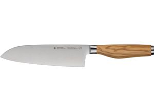 4000530747013 - Santokumesser Grand Wood edelstahl braun Gesamtlänge 32cm Klingenlänge 18cm Spezialklingenstahl Kochmesser 18 cm Olivenholzgriff handgeschmiedeter Spezialklingenstahl