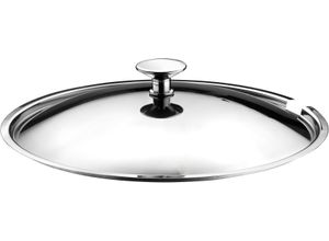 8007163009309 - Universaldeckel PINTINOX Professional silber (edelstahlfarben) Ø24cm Edelstahl 18 10 Deckel Pfannendeckel Topfdeckel mit Löffelaussparung Edelstahl 18 10 spülmaschinengeeignet