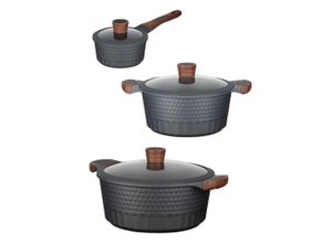 4260709014791 - Topf-Set RESTO KITCHENWARE Capella mit Deckel antihaftbeschichtet und spülmaschinenfest schwarz Töpfe Für alle Herdarten geeignet auch Induktion im Geschenkkarton