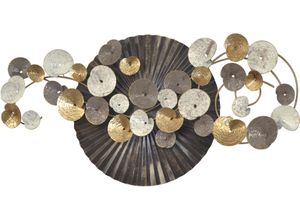 4046884074177 - Wanddekoobjekt PAJOMA Wanddekoration braun B120cm H58cm T9cm Metall Wanddekoobjekte Großes Wandobjekt aus Metall