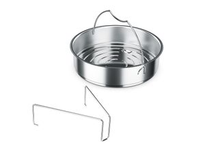 4009209307336 - Dampfgareinsatz FISSLER silber (silberfarben) Ø24cm Edelstahl 18 10 Topfeinsätze mit Dreibein
