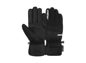 4060485522073 - Skihandschuhe REUSCH Brandon R-TEX XT Damen Gr 105 schwarz-weiß (schwarz weiß) 90% Polyester 9% Polyurethan 1% Elasthan mehrfarbig Handschuhe mit wasserdichter und atmungsaktiver Funktion