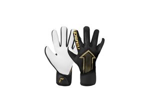 4060485566831 - Torwarthandschuhe REUSCH Fastgrip Silver Junior Kinder Gr 45 gold (goldfarben schwarz) 52% Polyester 45% Elastodien 3% Polyamid mehrfarbig Handschuhe mit Hybrid Negative Cut