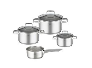 4068047000526 - Kochtopfset Charme  Edelstahl  Metall  4-teilig  16 cm20 cm16 cm  31x53x23 cm  Messskala geschmacksneutral  Kochen Töpfe Topfsets