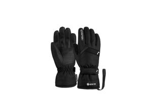4060485360989 - Skihandschuhe REUSCH Flash GORE-TEX Junior Kinder Gr 45 schwarz-weiß (weiß schwarz) 90% Polyester 10% Polyurethan mehrfarbig Handschuhe mit praktischer Handgelenkschlaufe