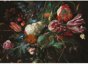 5011583359268 - Leinwandbild ART FOR THE HOME Vase of Flowers Ausschnitt Jan Davidsz de Heem bunt (farbe bild(er) lila blau gruen rot) B100cm H60cm Bilder Blumen in einer Vase 70 x 100 cm