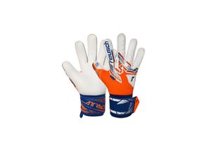 4060485574010 - Torwarthandschuhe REUSCH Attrakt Silver Damen Gr 10 orange (orange blau) 34% Polyester 25% Elastodien 3% Polyurethan 1% Baumwolle mehrfarbig Handschuhe mit Expanse Cut