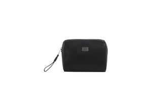 8720638743095 - Kosmetiktasche TOMMY JEANS TJW AMERICAN COOL VANITY BAG Damen Gr B H T 175cm x 12cm x 10cm schwarz Lederimitat Taschen Unisex Kulturbeutel Mini Bag mit wertigem Logo-Emblem