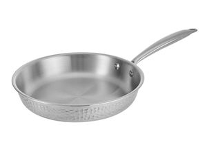4260403577158 - Bratpfanne RESTO KITCHENWARE Crater Pfanne aus Tri-Ply (Edelstahl + Aluminium + Edelstahl) ofenfest silber (silberfarben) H5cm L26cm Ø24cm Pfannen Energieeinsparung 25% durch die dreilagige Basis