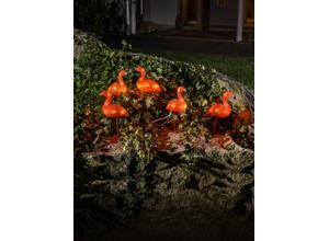 7318302678036 - Weihnachtsfigur KONSTSMIDE Dekofiguren Gr B 125 cm orange Weihnachtsengel Weihnachtsfiguren LED Acryl Flamingos 5er-Set 40 bernsteinfarbene Dioden
