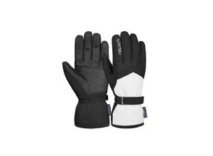 4060485452707 - Skihandschuhe REUSCH Moni R-TEX XT Damen Gr 65 schwarz-weiß (schwarz weiß) 84% Polyester 14% Polyurethan 2% Elasthan mehrfarbig Handschuhe mit innovativer Insert-Membran