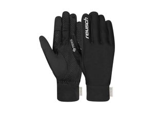 4060485504314 - Skihandschuhe REUSCH Karayel WINDSTOPPER TOUCH-TEC Damen Gr 11 silber (silberfarben schwarz) 50% Polyamid 40% Polyester 10% Elasthan mehrfarbig Handschuhe in winddichter und extra atmungsaktiver Qualität