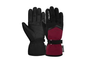 4060485503836 - Skihandschuhe REUSCH Moni R-TEX XT Damen Gr 65 schwarz (schwarz rot) 84% Polyester 14% Polyurethan 2% Elasthan mehrfarbig Handschuhe mit innovativer Insert-Membran