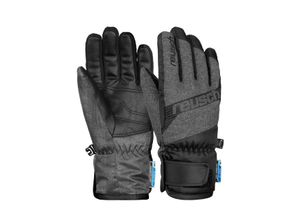4060485113073 - Skihandschuhe REUSCH Dario R-TEX XT Junior Kinder Gr 35 schwarz (schwarz grau) 88% Polyester 12% Polyurethan mehrfarbig Handschuhe mit praktischem Klettverschluss