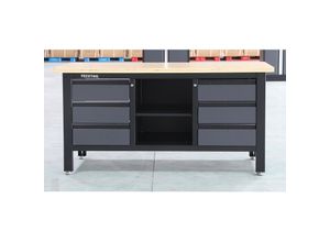 4260280776859 - Feistos Werkbank Heros 3 Schwarz Anthrazit 60x169x87cm
