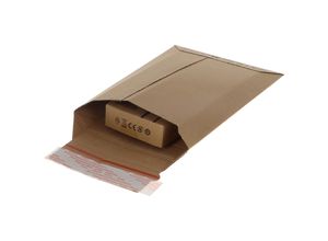 4260069662427 - eurokraft basic Versandtaschen ECONOMY aus Wellpappe VE 25 Stk LxB 273 x 200 mm ab 30 VE