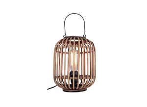 4004353357428 - BRILLIANT Lampe Woodrow Tischleuchte mit Tragegriff hellbraun 1x A60 E27 60W geeignet für Normallampen (nicht enthalten) Mit Schnurzwischenschalter