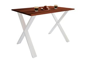 4051814433498 - Premium Holz Esstisch H 76 x B 140 x T 50 cm Küchentisch Speisetisch Tisch Xona X Weiß