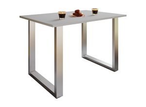 4051814403033 - Holzesstisch H 76 x B 140 x T 80 cm hochwertiges und massives Fußgestell Füße aus Eisen Küchentisch - Xona U