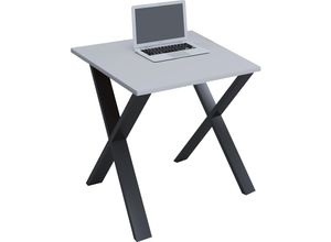 4051814379925 - Holz Schreibtisch H 76 x B 140 x T 80 cm Computertisch schlicht Füße aus hochwertigem Metall Arbeitstisch Büromöbel - Lona X