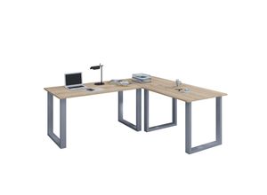 4051814396595 - Holz Schreibtisch Eckschreibtisch schlicht 190x190 L Form links oder rechts Arbeitstisch Platte 80 cm tief Computertisch Büromöbel - Lona U