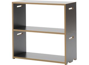 0040232884405 - Mehrzweckregal TOJO hochstapler grau (anthrazit) B76cm H352cm T32cm MDF Regale Mehrzweckregal Standregal Grund- und Anbaumodule die miteinander kombiniert werden können