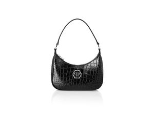4064124918050 - Schultertasche PHILIPP PLEIN Cocco Crocco Geprägt Kinder 02 schwarz Taschen