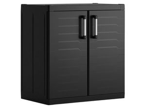 8013183121808 - Geräteschrank  Schwarz  Kunststoff  2 Fächer  89x93x54 cm  Aufbewahrung & Schutzhüllen Geräteschuppen