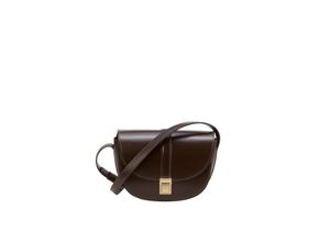 4059184153176 - Umhängetasche MARC OPOLO mit edlem Klappverschluss Damen Gr B H T 24cm x 17cm x 9cm chocolate braun Leder unifarben Taschen