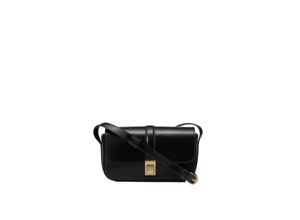 4059184153145 - Umhängetasche MARC OPOLO mit edlem Klappverschluss Damen Gr B H T 23cm x 13cm x 7cm schwarz Leder unifarben Taschen