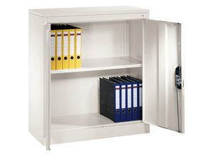 4064615123017 - Stahlschrank mit Flügeltüren HxBxT 1000 x 1000 x 420 mm verkehrsweiß C+P