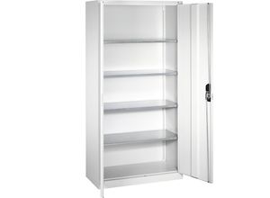 4064615121488 - Stahlschrank mit Flügeltüren HxBxT 1950 x 1000 x 420 mm verkehrsweiß C+P
